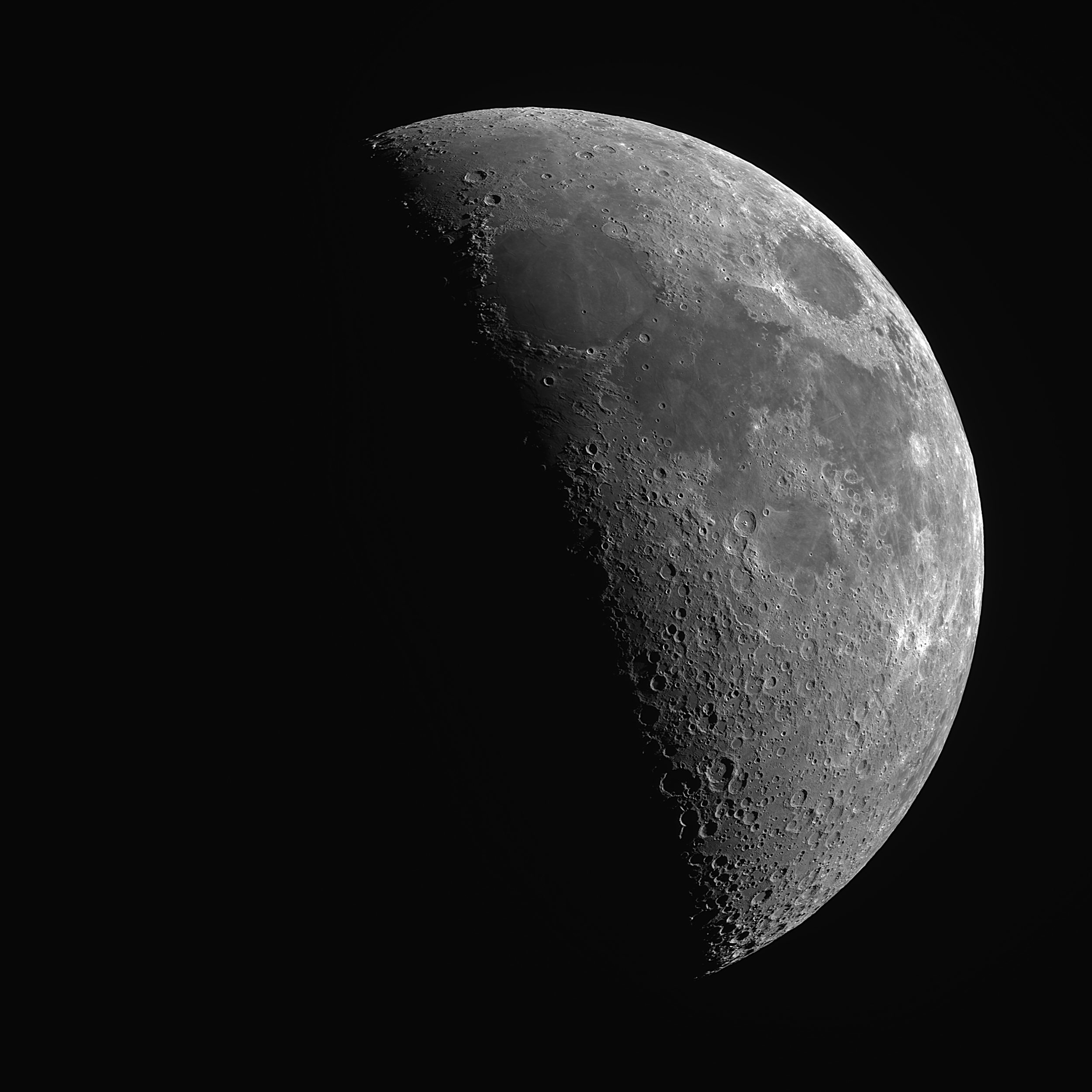 First Quarter of the Moon - Bram Goossens - ROSA Remote Observatories